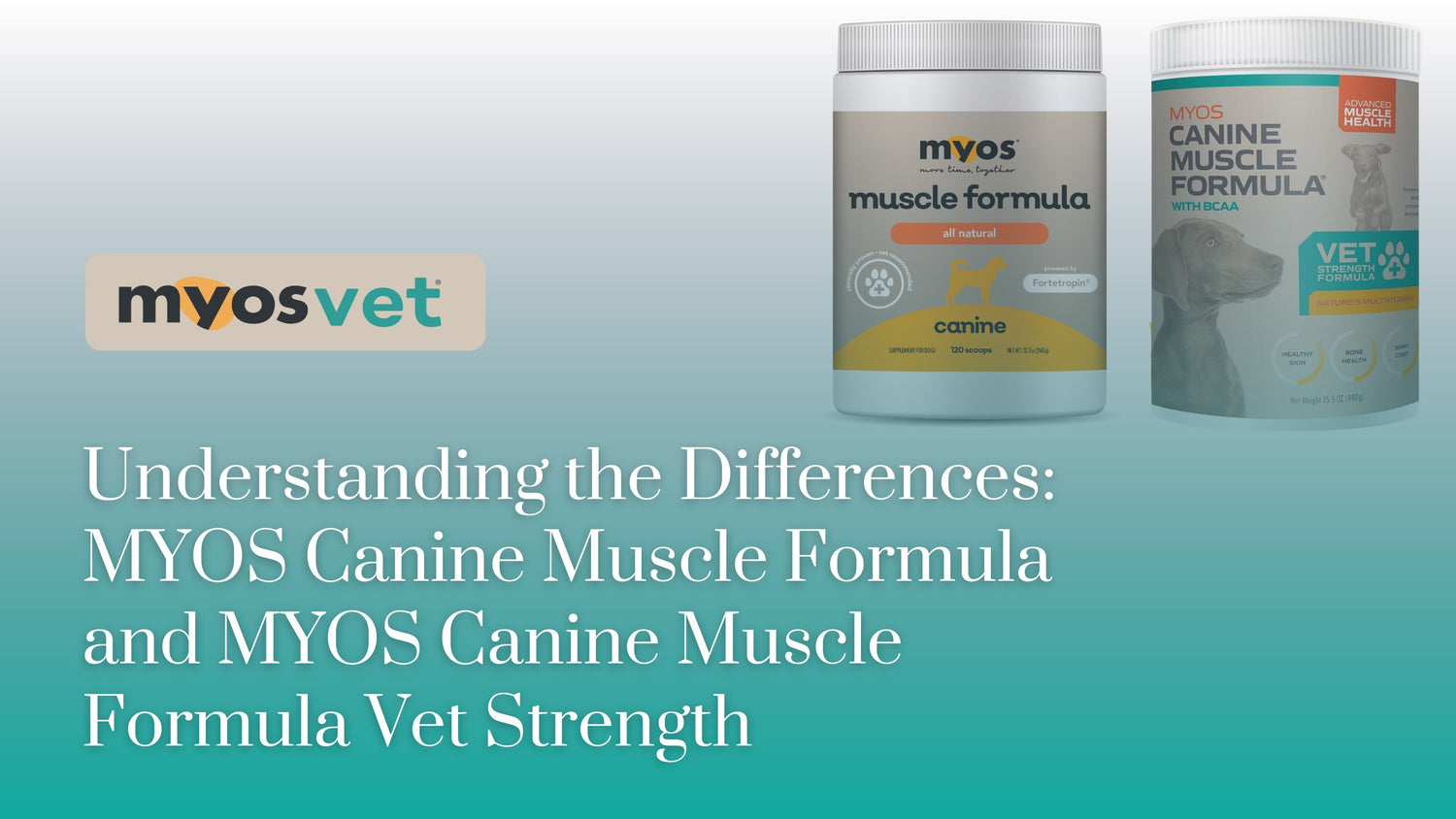 Understanding the Differences: MYOS Canine Muscle Formula and MYOS Can ...
