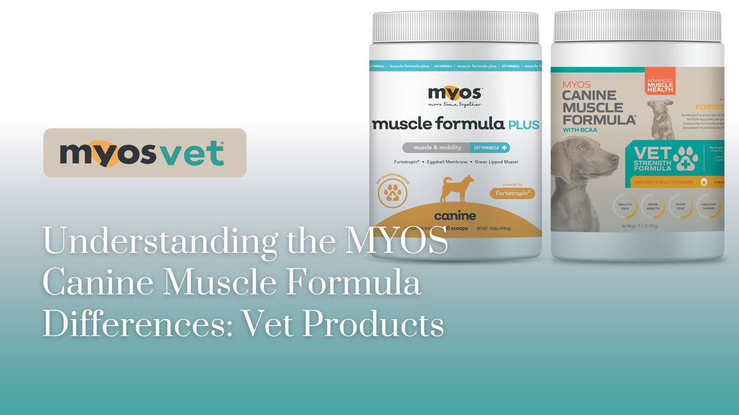 Understanding the MYOS Canine Muscle Formula Differences: Vet Products ...